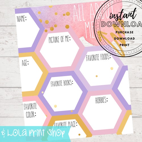 My All About Me Book - Etsy