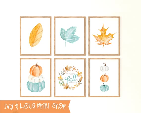 Fall Wall Art Prints Set of 12 Printable Fall Wall Art | Etsy