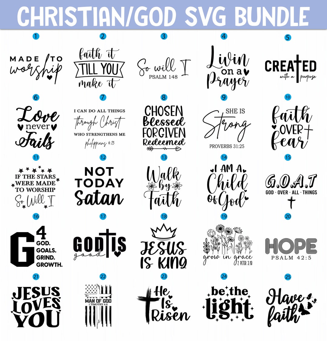 Christian Bundle SVG, Instant Download, Scripture Bundle, Cut Files for ...