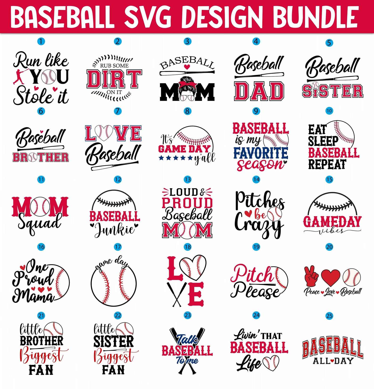 Baseball SVG 30 Design Bundle Svg Png Eps Pdf Dxf Cut Files, Baseball ...