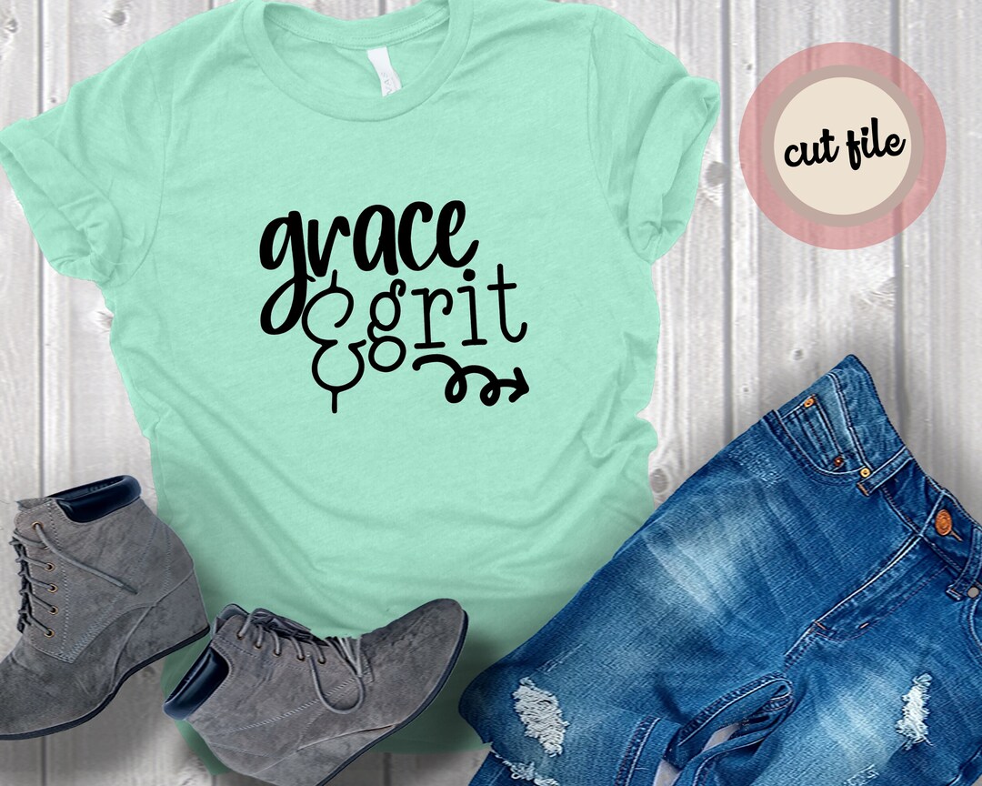 Grace and Grit SVG Inspirational SVG Faith Svg Cut File for - Etsy