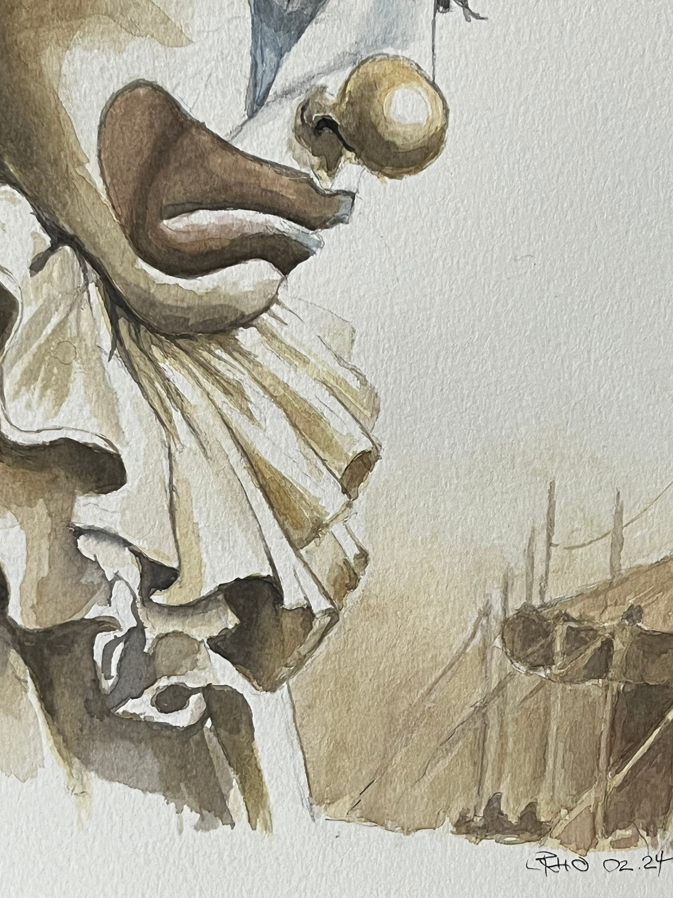 Clown, Watercolor Watercolor, Original - Etsy