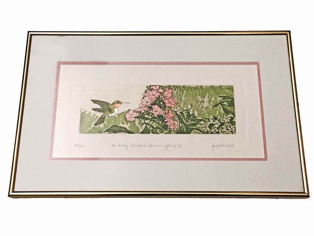 Judith Hall the Ruby Throated Hummingbird II Signed Limited - Etsy