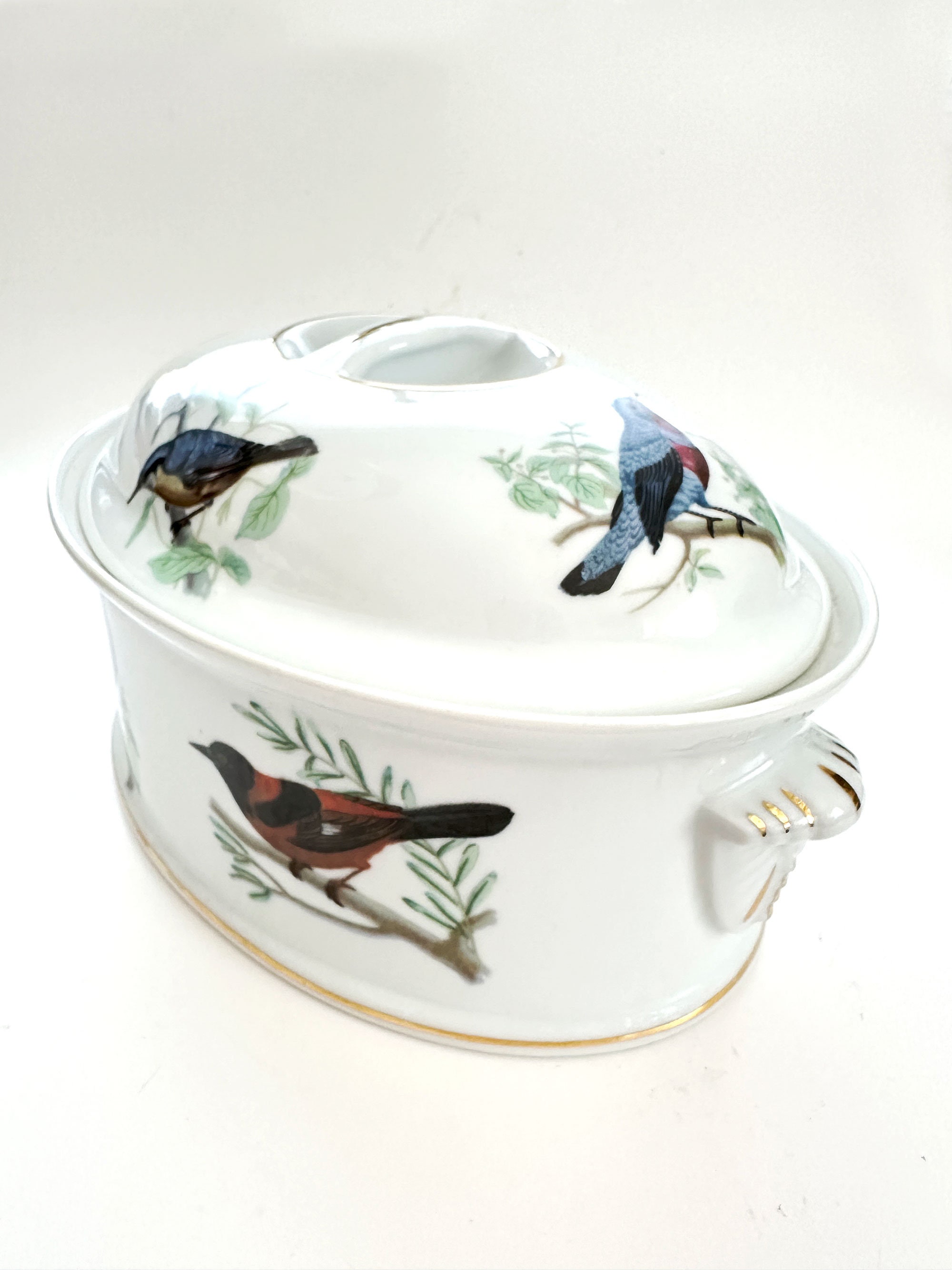Louis Lourioux Birds Oval Covered Casserole Dish Le Faune Made in ...