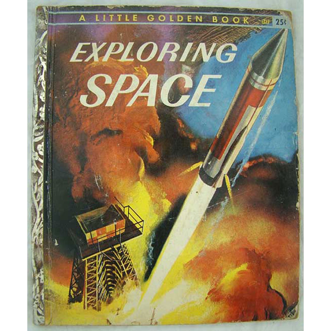 EXPLORING SPACE Little Golden Book a 1958 by Rose Wyler & Tibor Gergely ...