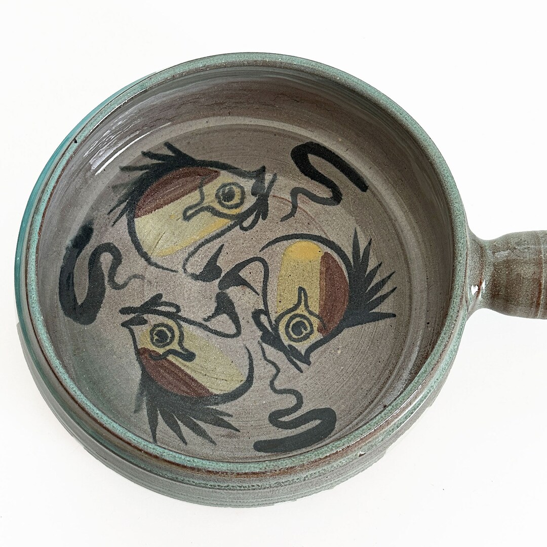 Vintage Merritt Island Pottery 1950 Fish Crock Casserole With Handle ...