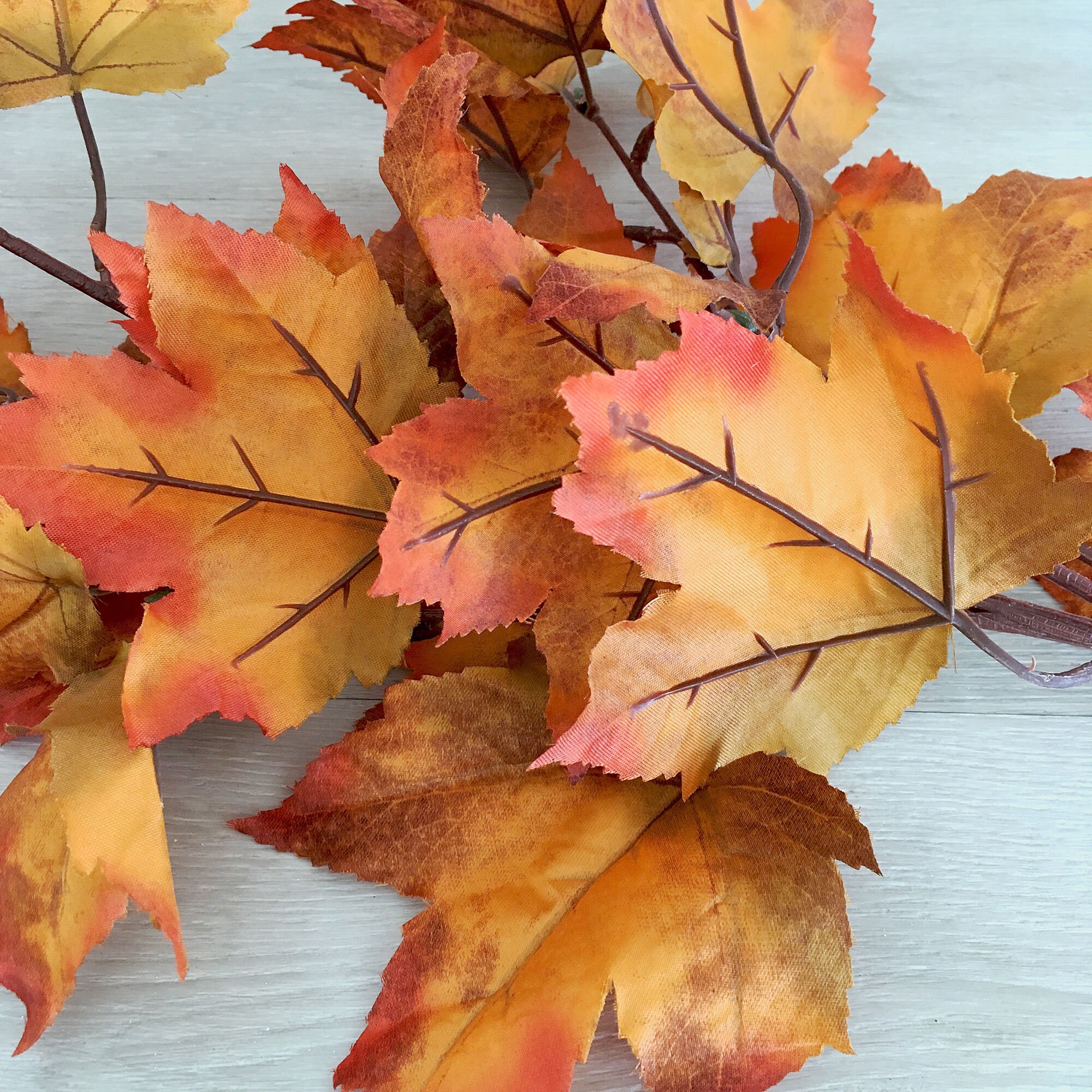 Fall Harvest Orange Rust Maple Leaf Pick Autumn Spray, Fall Foliage ...