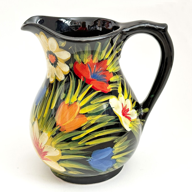 Red Ceramic Pitcher - Etsy