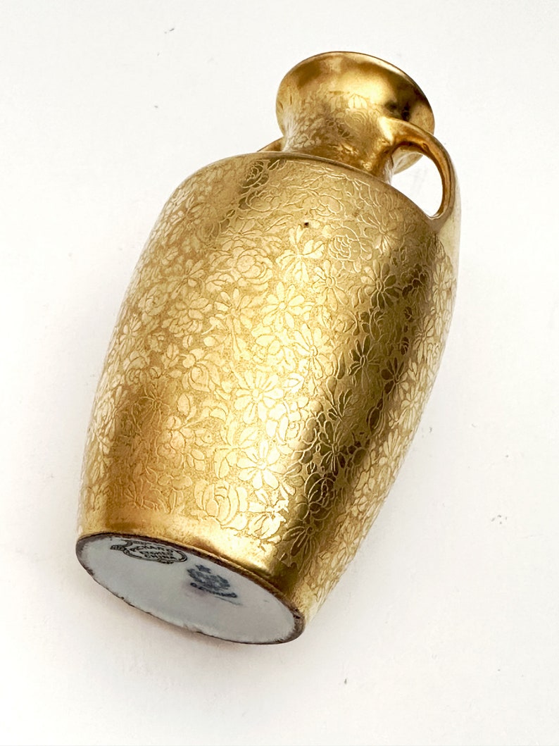 Vintage Pickard Floral Gold Etched Daisy & Rose Overlay RS Germany Gold ...