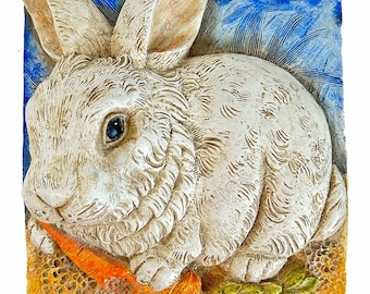 Rabbit the Stone Bunny Inc. by Telle M Stein Bunny Garden Statue Little ...