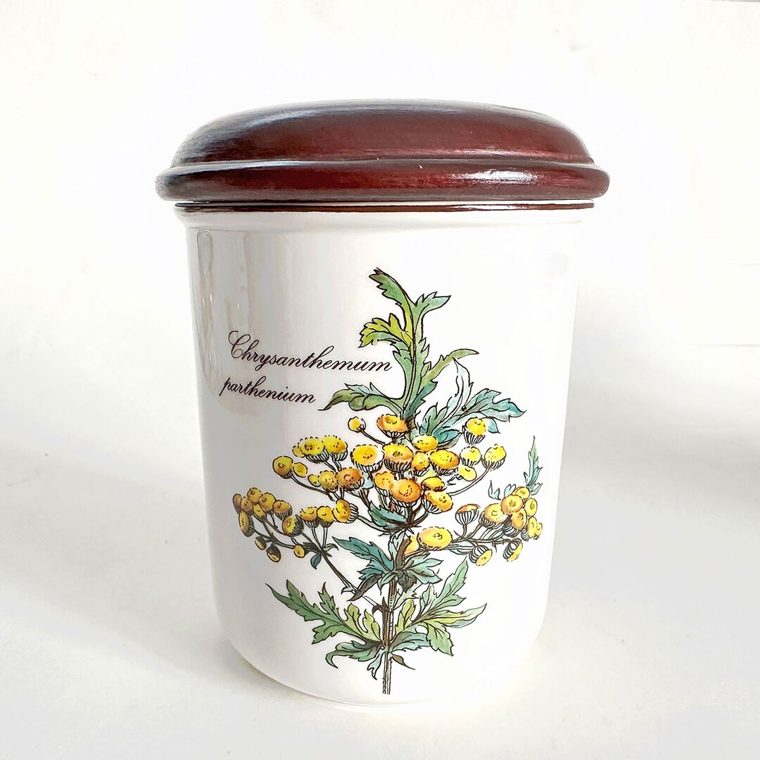 Villeroy & Boch Medium Botanical Canister With Wood Lid Chrysanthemum ...