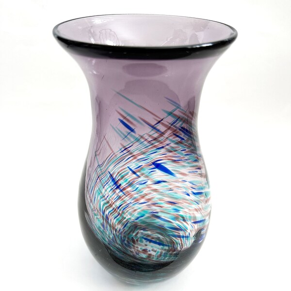 Tall Colored Glass Vase - Etsy