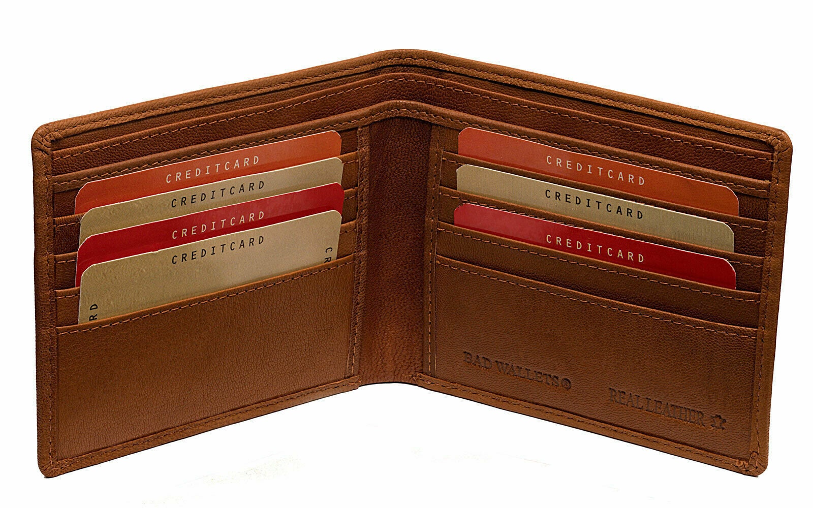 BAD MOTHER FUCKER Real Leather Wallet, - Bad Wallets® Licensed. Tan ...