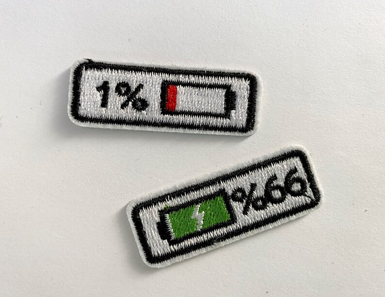 Power off Patch 2pcs Iron on Embroidery Patch 1.8 Inch Patch - Etsy