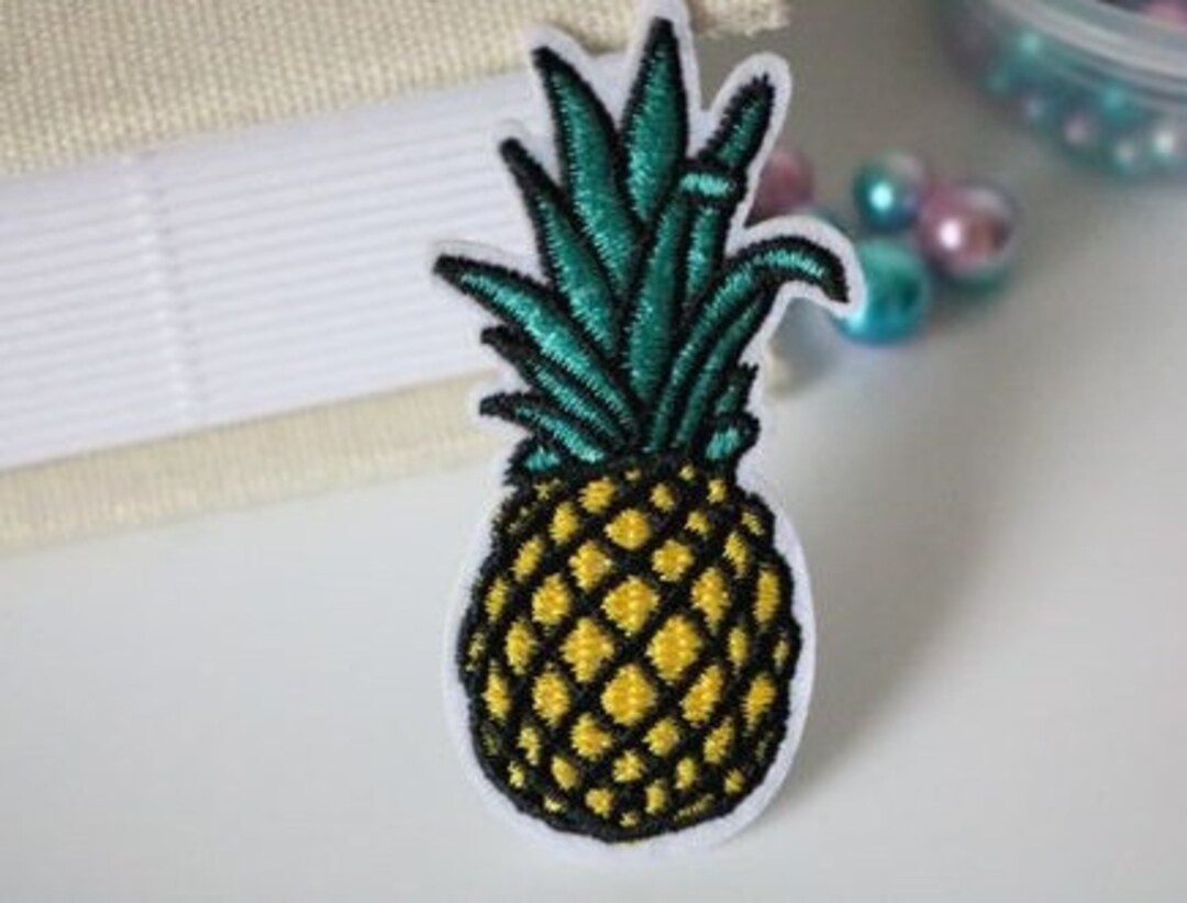 Pineapple Iron on Patch ,2.5 Inch, Face Cover Patch, Iron on Patch,pineapple Embroidery Sew on ...