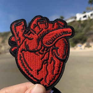 Anatomy Heart Iron on Patch, 3.5 Inch Heart,patch Heart,embroidery ...