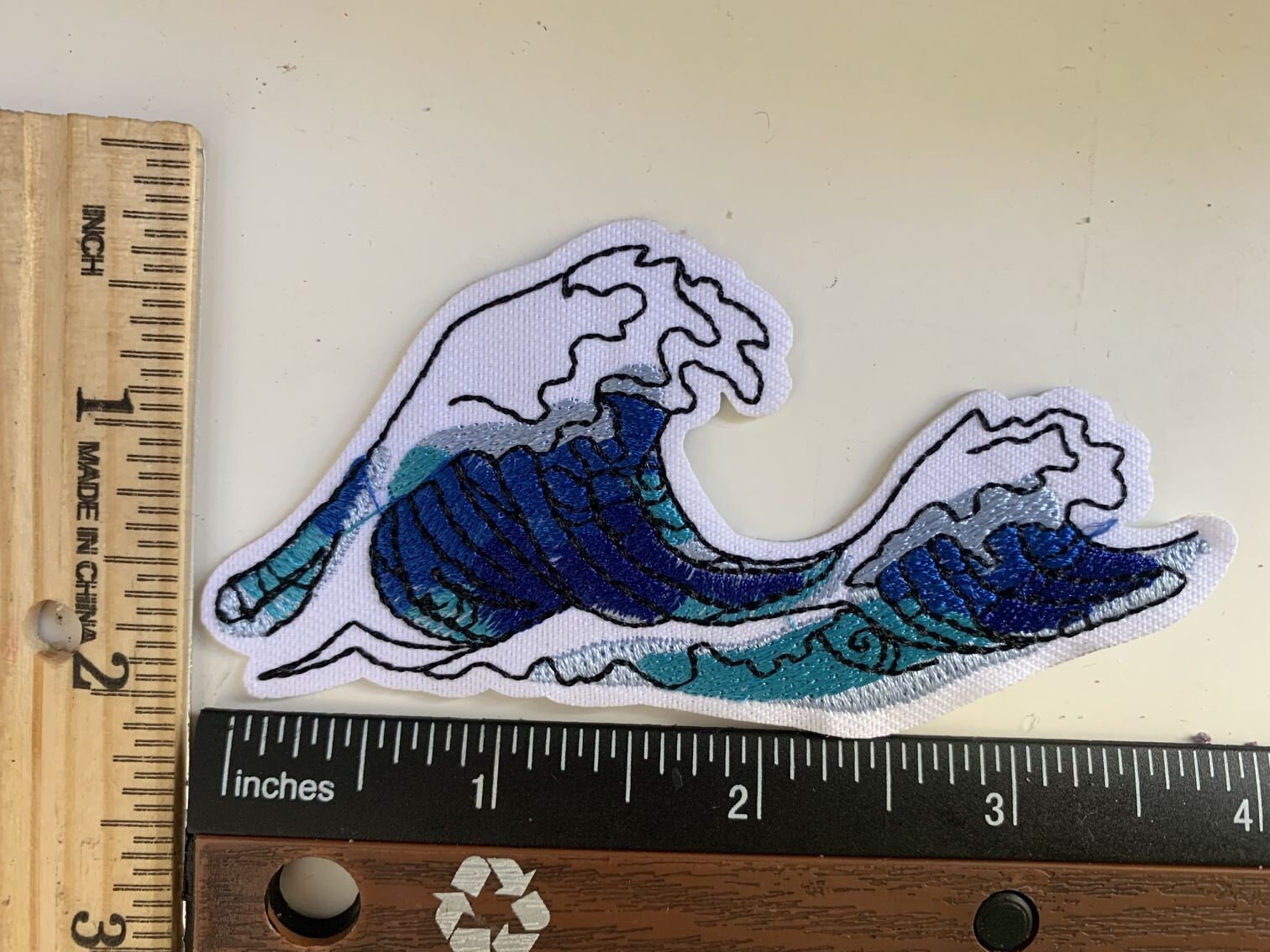Patch Sea Wave Patch Iron on Patch Blueembroidered Patch - Etsy