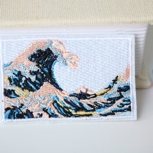 Sea Wave Patch Iron on Patch,japanese Embroidery Patch the Great Wave off Applique Patches, Cool ...