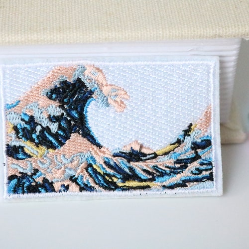 Sea Wave Patch Iron on Patchjapanese Embroidery Patch the | Etsy