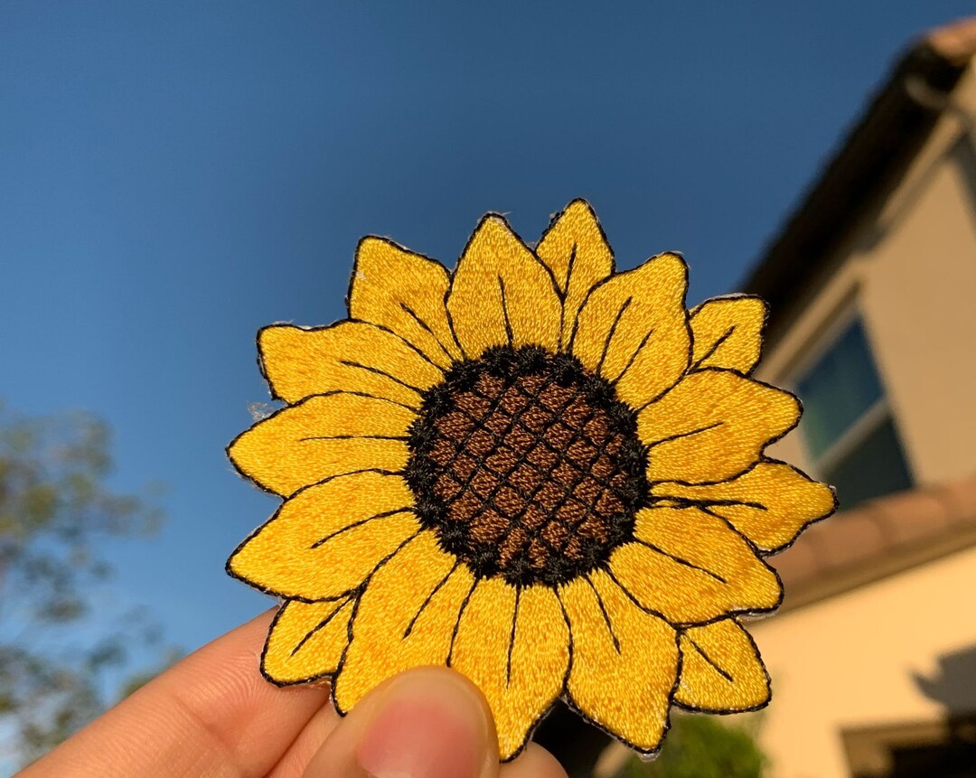 Sunflower Patch Iron on Patch 2.5 Inch Sew on Patch, Embroidery High ...
