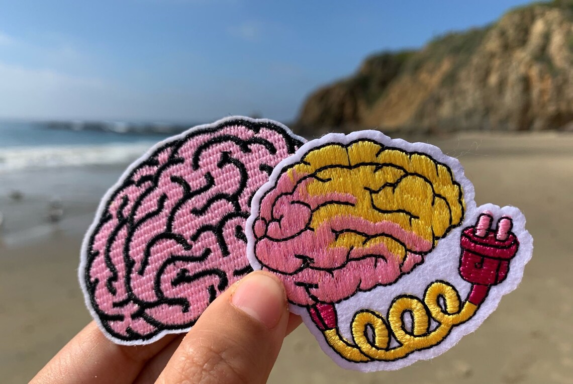 Brain Cerebrum Patch Iron on Patchfunny Embroidery Patch | Etsy