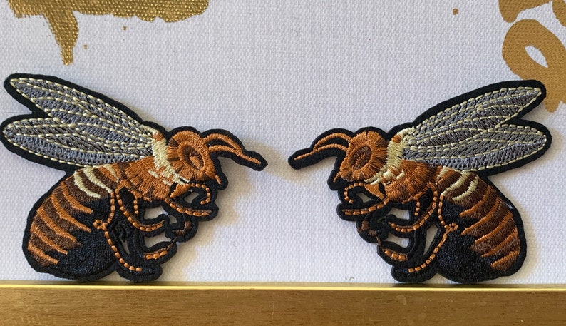 Wasp Patch Iron on Patch 2PCS A Pair of Wasps Patch - Etsy