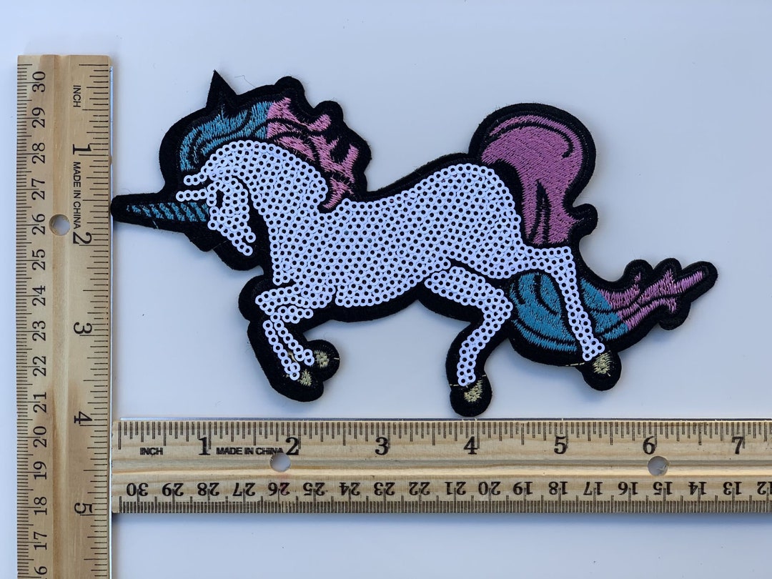 Big Unicorn Patch 6 Inch Iron on Patch Unicorn Girlsunicorn - Etsy