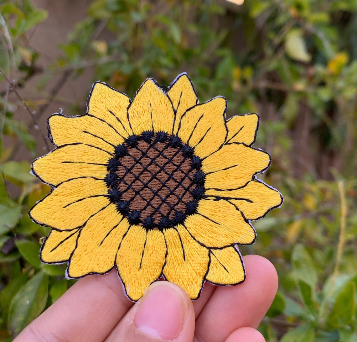 Sunflower Patch Iron on Patch 2.5 Inch Sew on Patch - Etsy