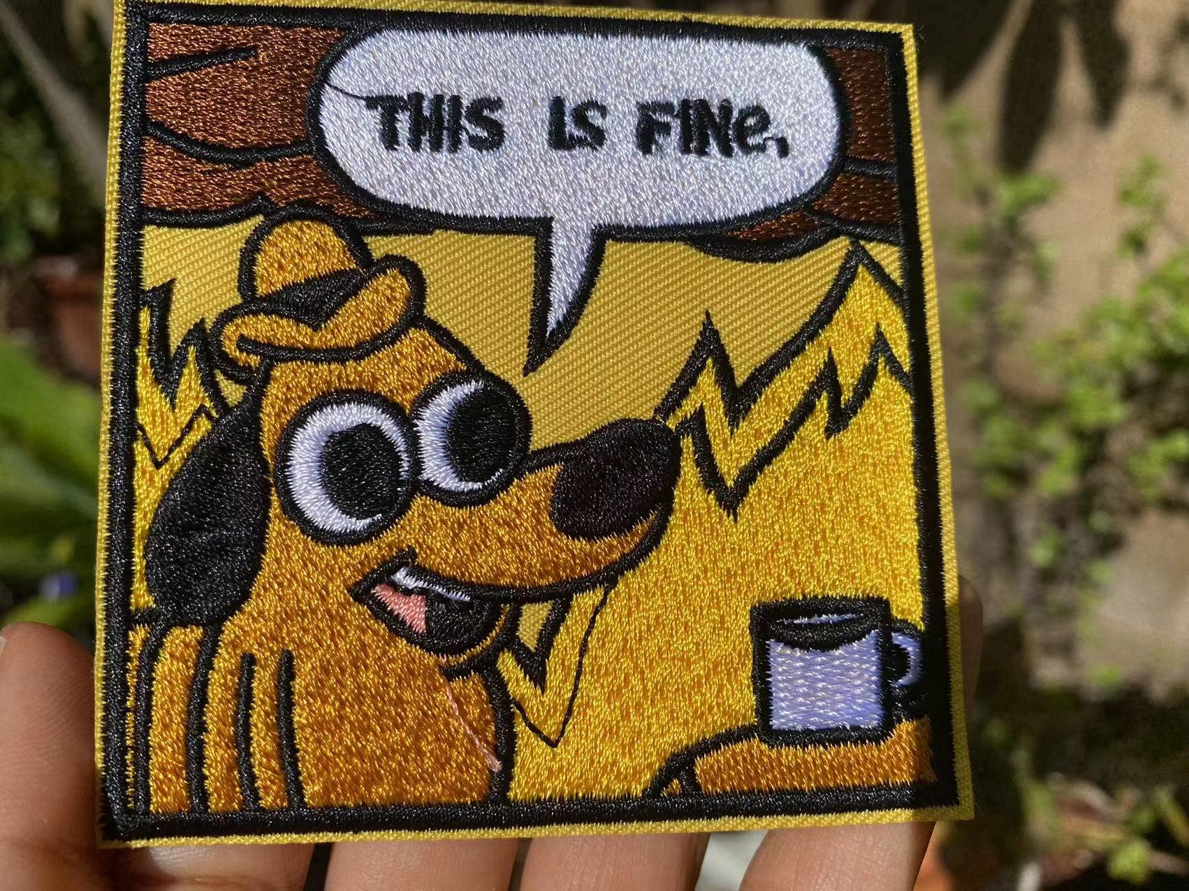 This is Fine 3.3 Inch Patchiron on Patchembroidered Patch - Etsy