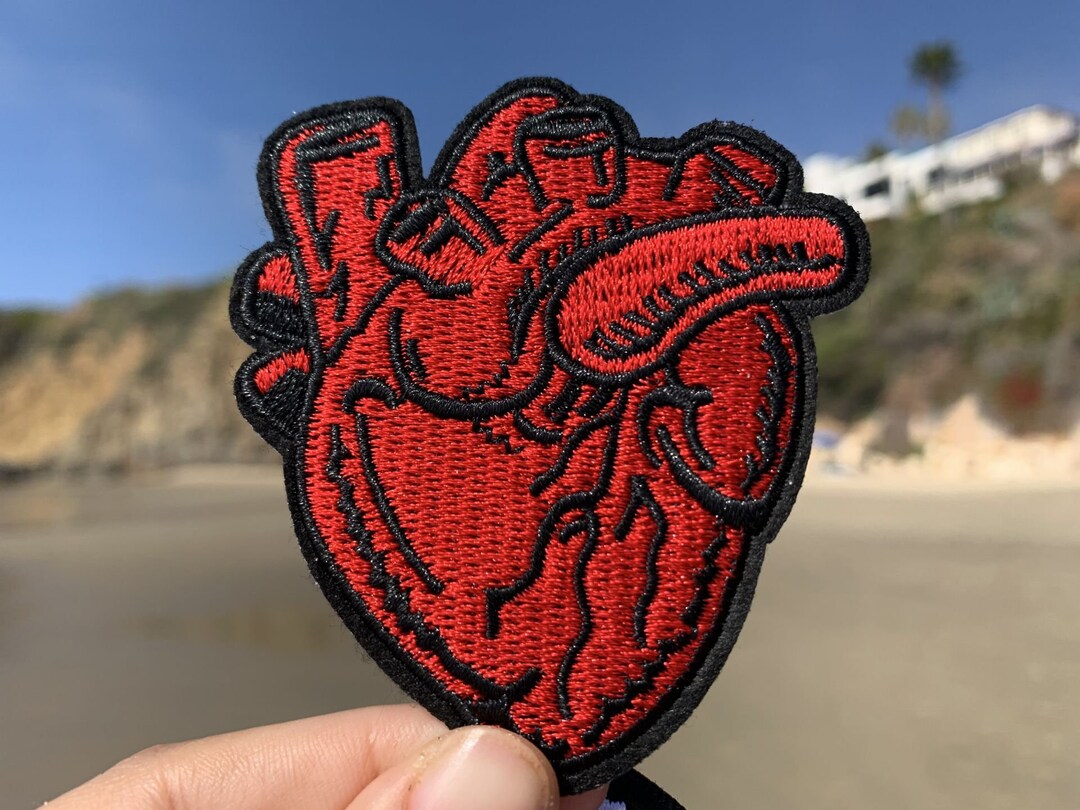 Anatomy Heart Iron on Patch, 3.5 Inch Heart,patch Heart,embroidery ...