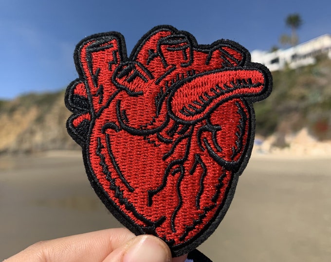 Anatomy Heart Iron on Patch, 3.5 Inch Heart,patch Heart,embroidery ...