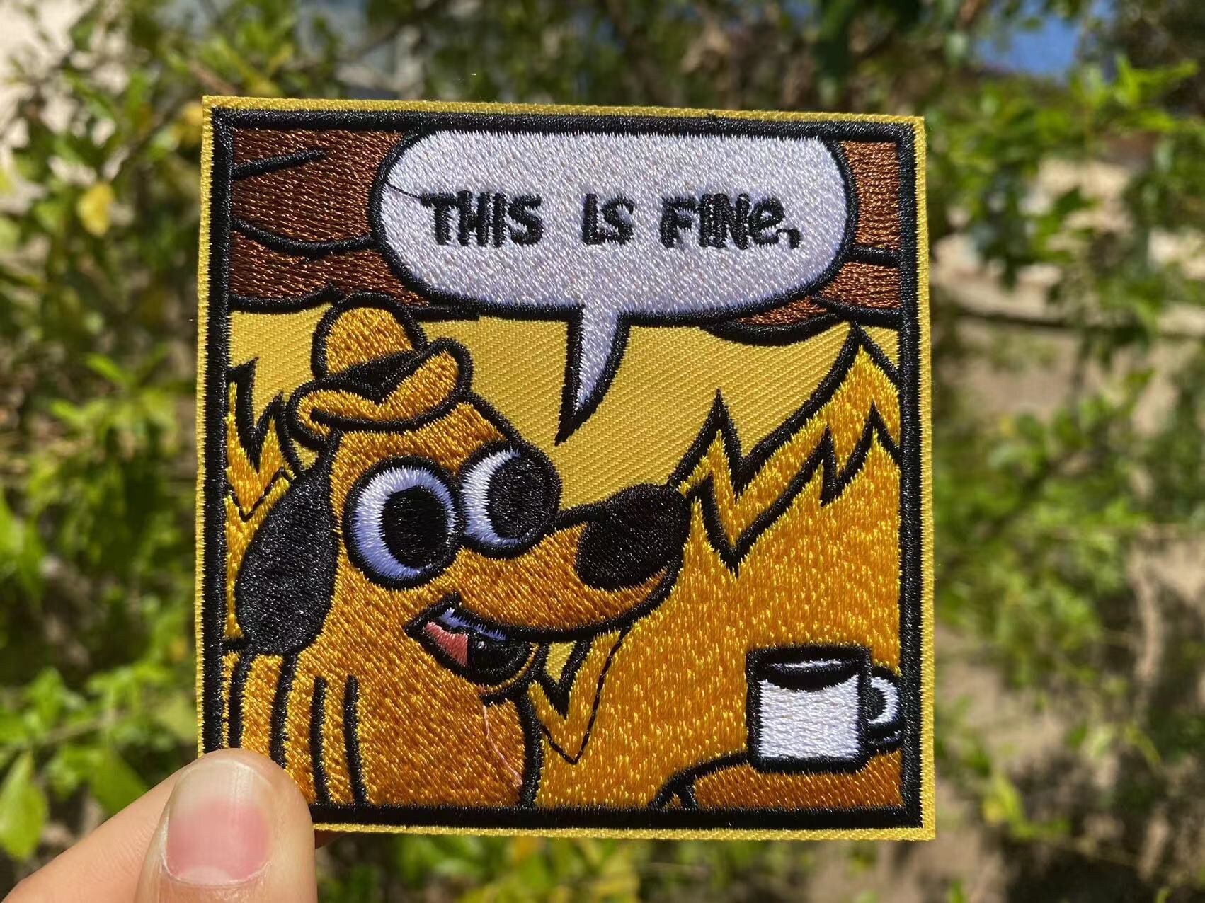 This is Fine 3.3 Inch Patchiron on Patchembroidered Patch - Etsy