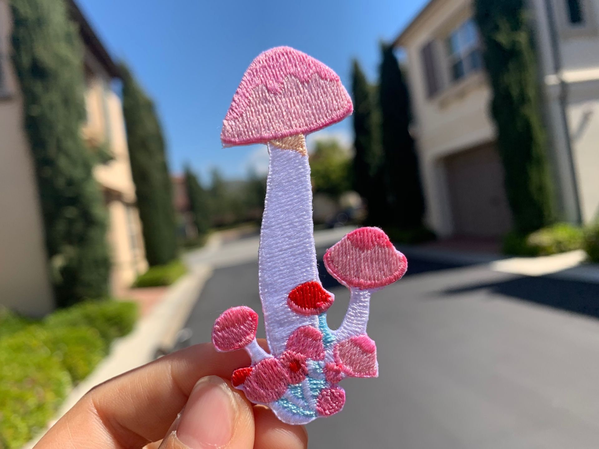 Mushroom Patches Mushroom Iron on Patch Cute Blue - Etsy