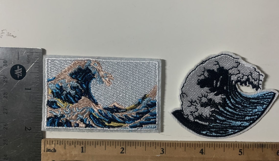 Sea Wave Patch Iron on Patchjapanese Embroidery Patch the - Etsy