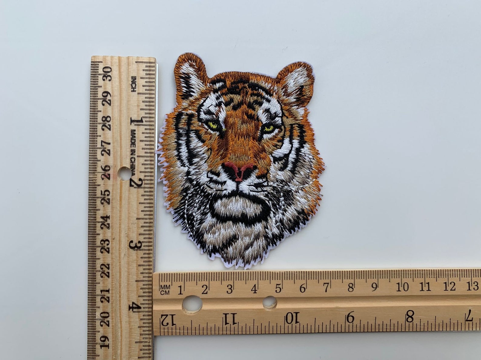 3.5 Inch Tiger Iron on Patch Tiger Applique Tiger Denim - Etsy