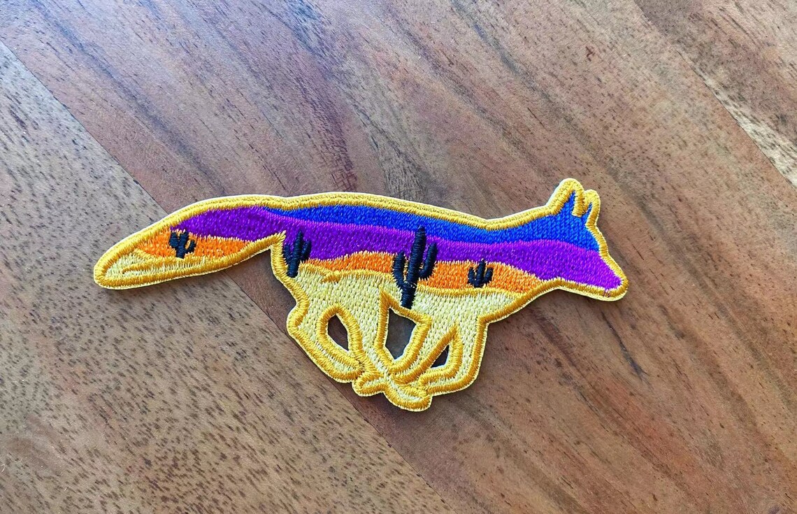 Patch CoyoteIron On Patch3.6 Inch Embroidered | Etsy