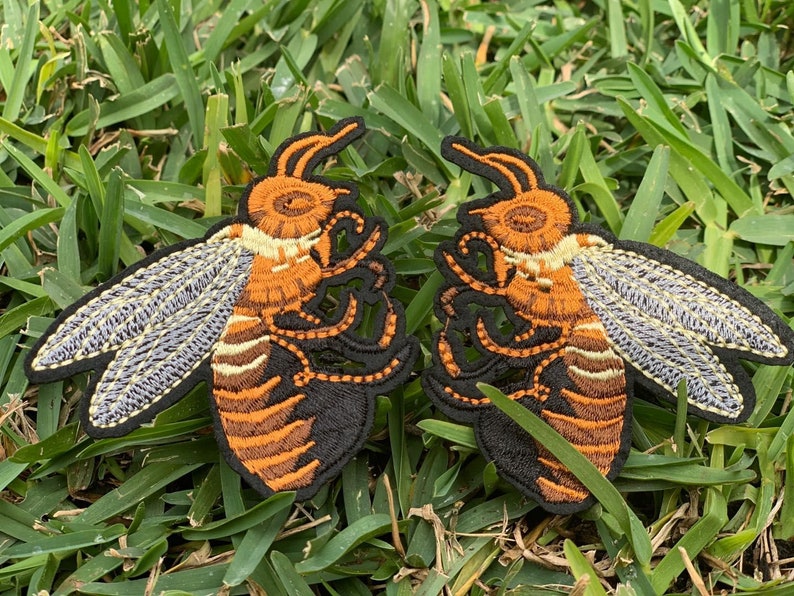 Wasp Patch Iron on Patch 2PCS A Pair of Wasps Patch - Etsy