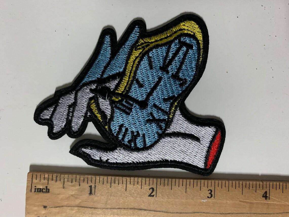 Iron on Patch the Melting Time Blue Patchembroidery Patch - Etsy