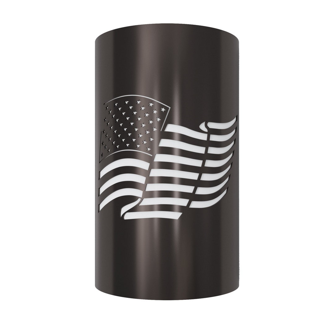 LED USA Flag Patriotic Design Wall Sconce - Indoor/outdoor - Etsy