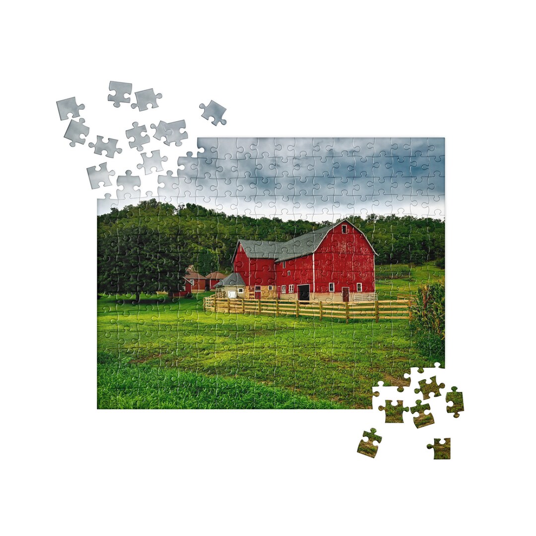 Red Barn Farm Jigsaw Puzzle - Etsy