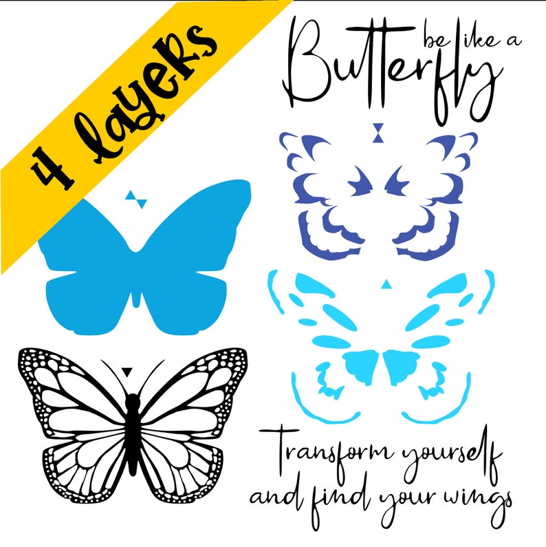 Be Like a Butterfly SVG File - Etsy