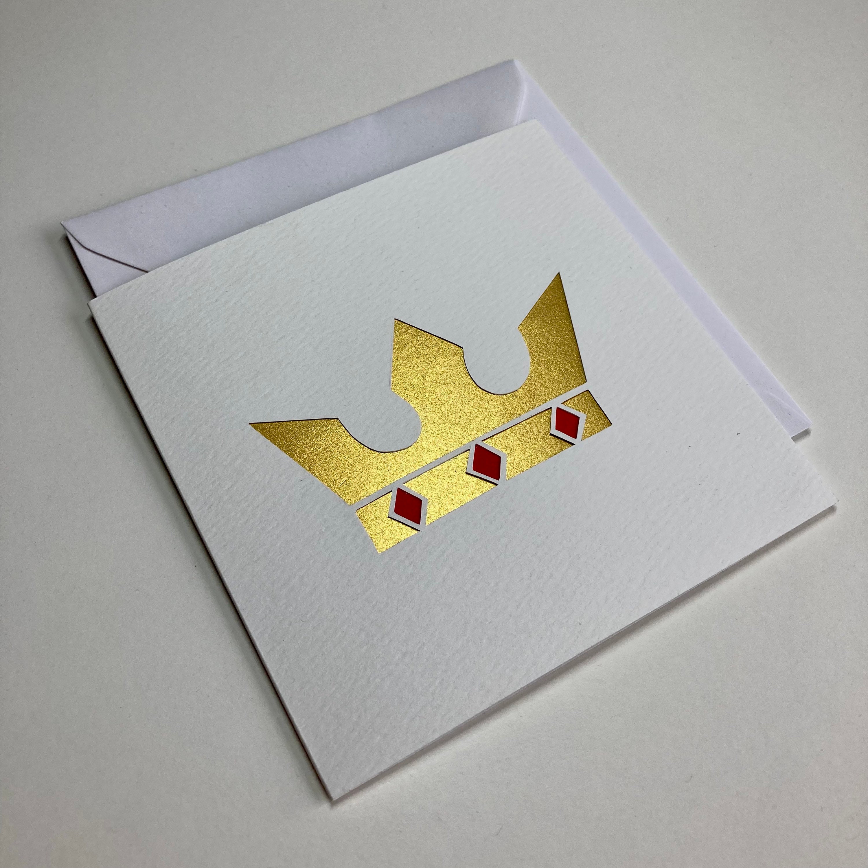 Handmade Papercut King Queen Crown Greeting Card-greeting - Etsy UK