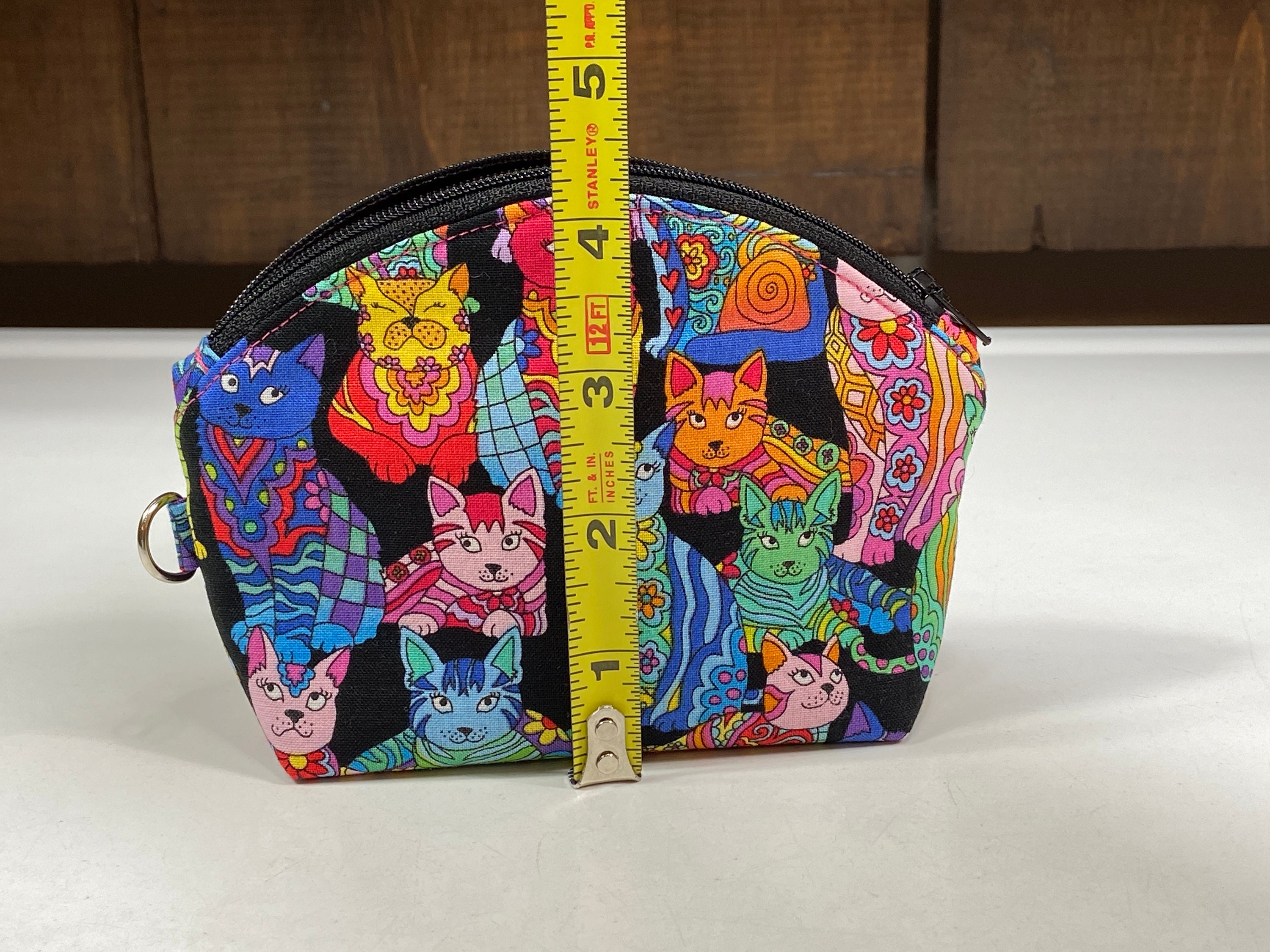 Coin Purse with Matching Wristlet Strap Rounded Zippered | Etsy