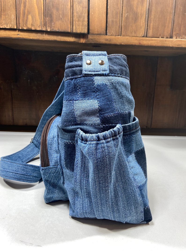 Custom Denim Purse Made-to-order Upcycled Patchwork Denim | Etsy