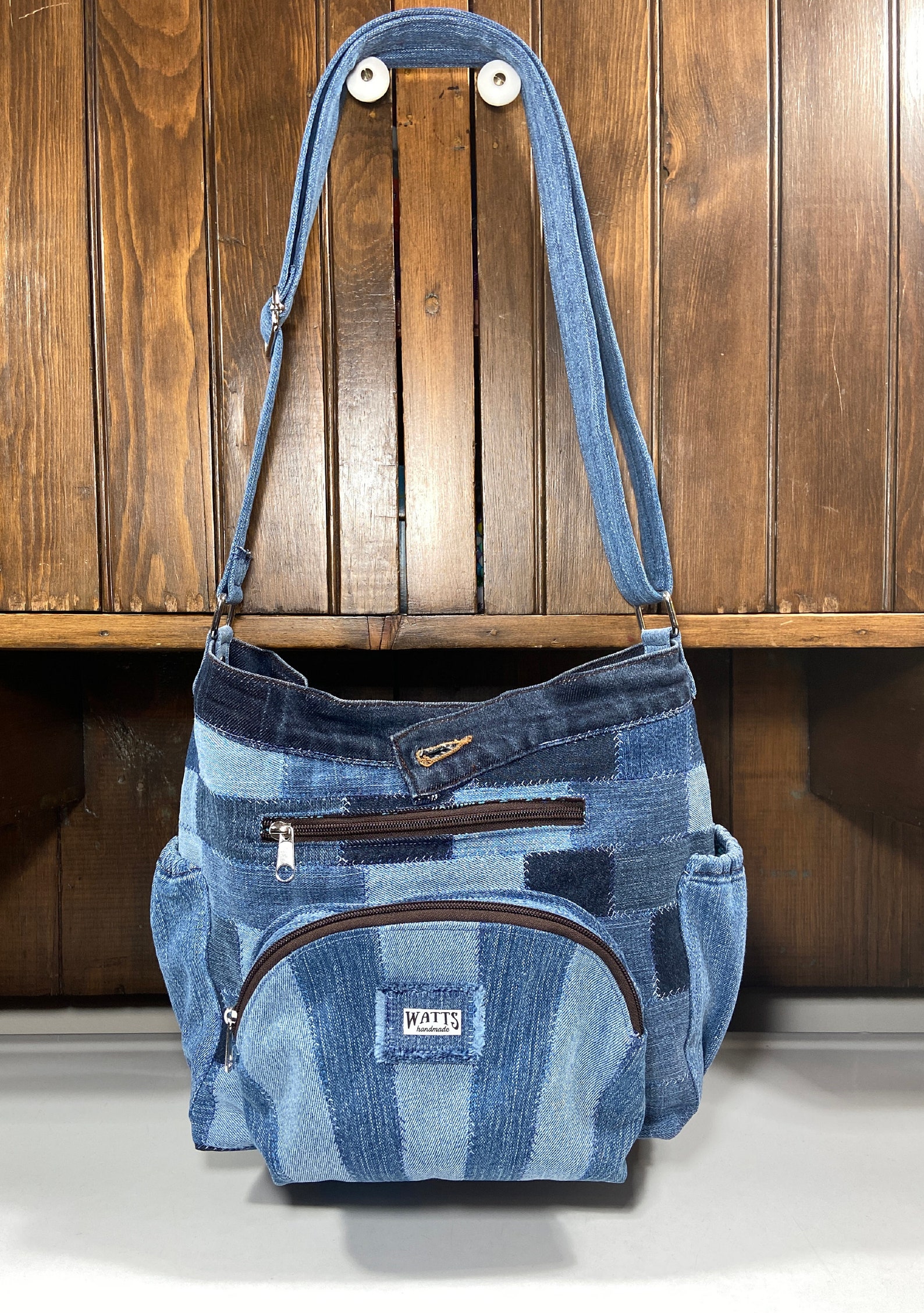 Custom Denim Purse Made-to-order Upcycled Patchwork Denim | Etsy