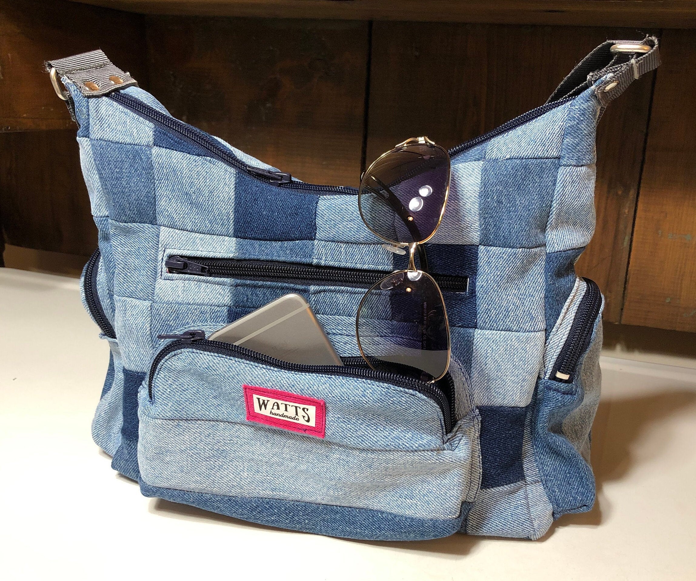 Custom Denim Purse Made-to-order Upcycled Patchwork Denim | Etsy