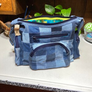 Custom Denim Purse, Made-to-order, Upcycled Patchwork Denim Purse ...