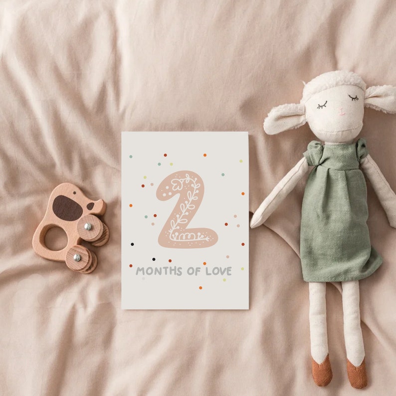 Baby Milestone Print Months 1-12 Milestone Cards Monthly - Etsy