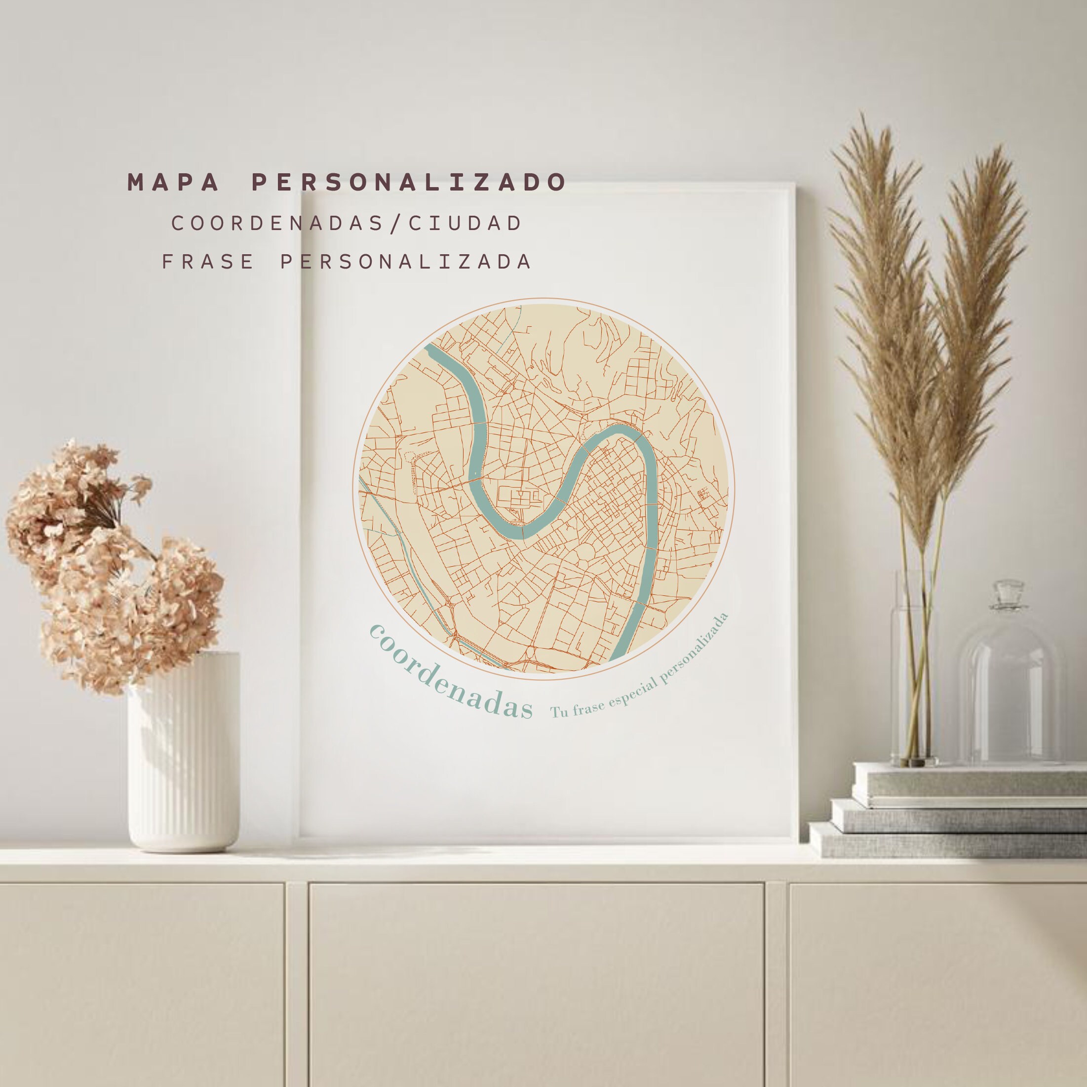 Print Custom Map, Custom City Map Poster, Printable Decortive Picture ...