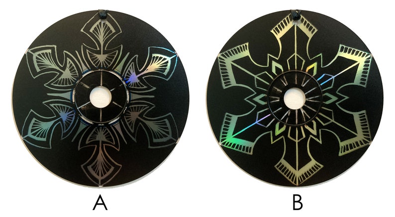 CD Snowflake Ornaments - Etsy